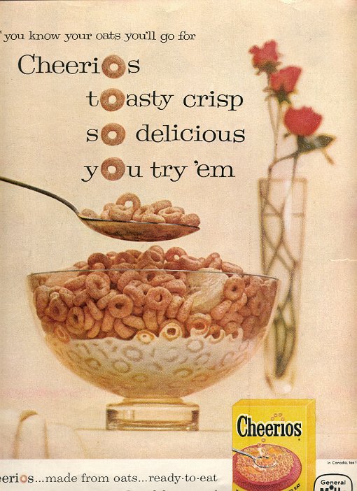 1957 GENERAL MILLS CHEERIOS CEREAL MAGAZINE AD (203)