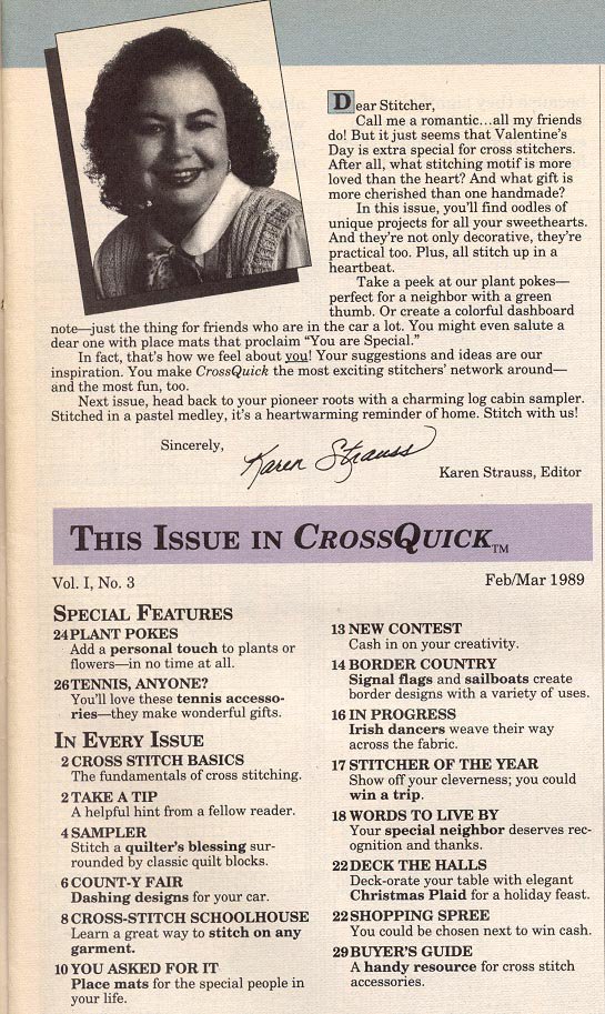 CROSS QUICK CROSS STITCH BACK ISSUE CRAFTS MAGAZINE FEBRUARY - MARCH ...