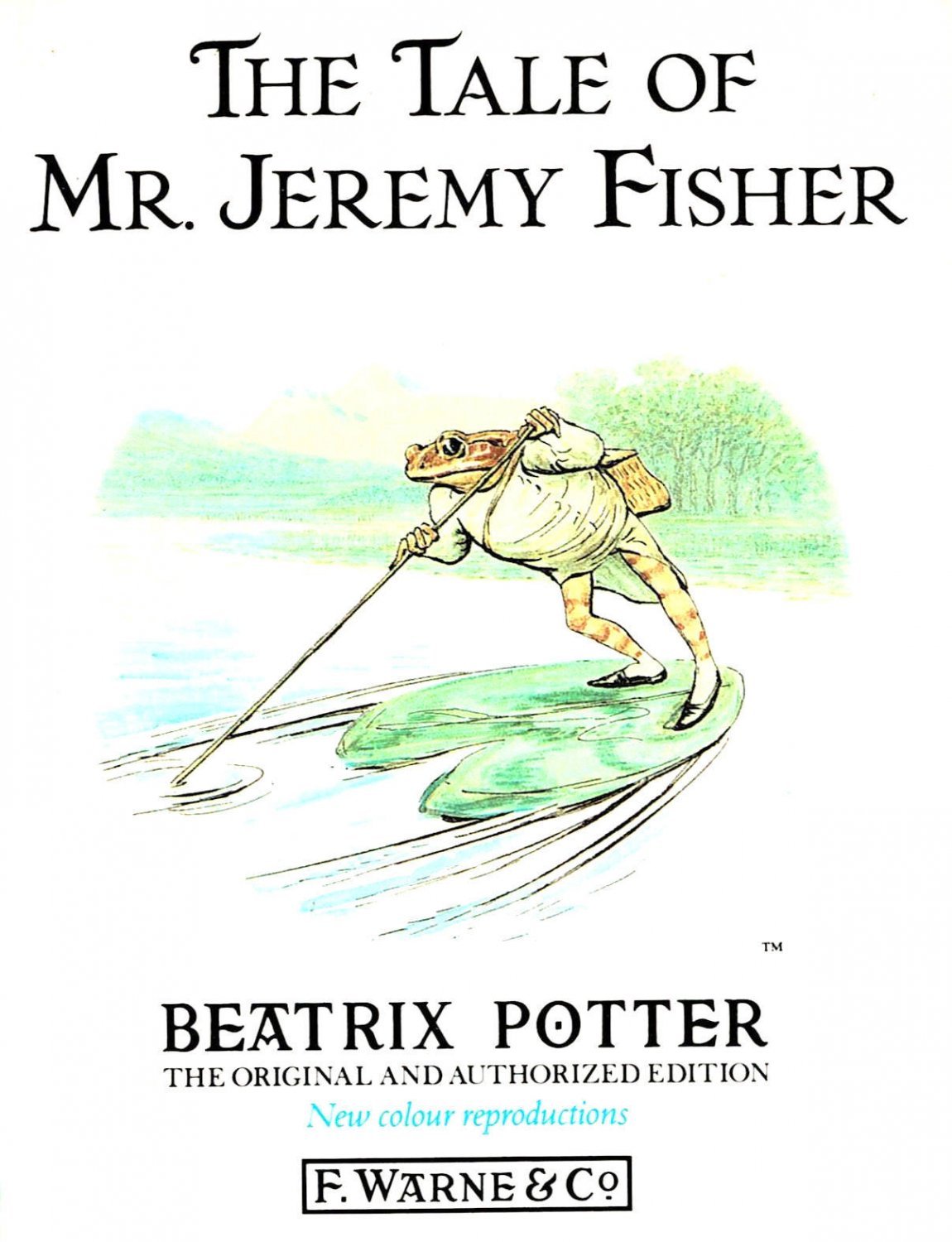 The Tale of Mr. Jeremy Fisher Beatrix Potter Paperback Book 1990