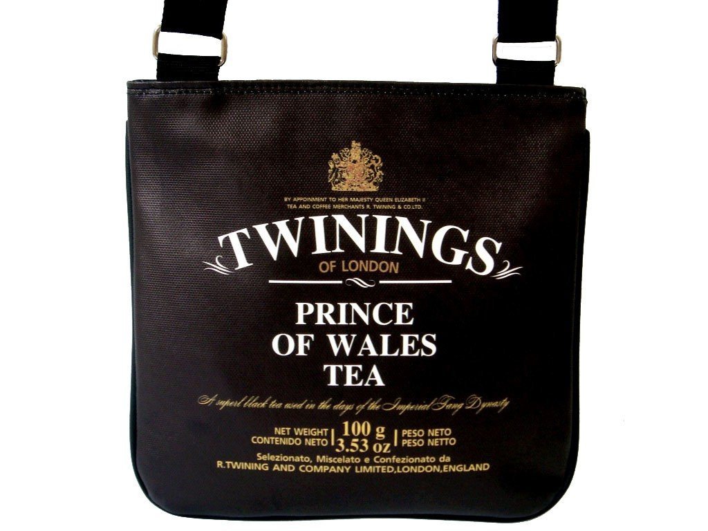 Twinings London Prince Of Wales Tea Messenger Sling Bag Purse