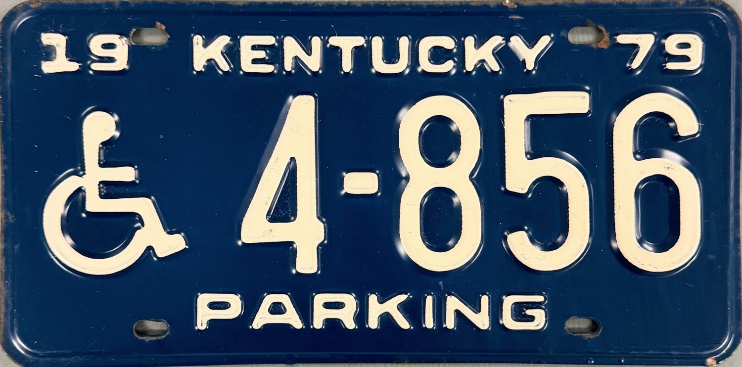 1979 Kentucky Disabled Wheelchair License Plate (4-856)_1