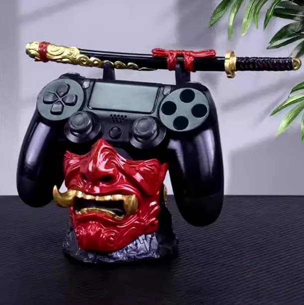 Ghost of Tsushima Gaming Controller Holder | Samurai Mask Stand for PS5/PS4