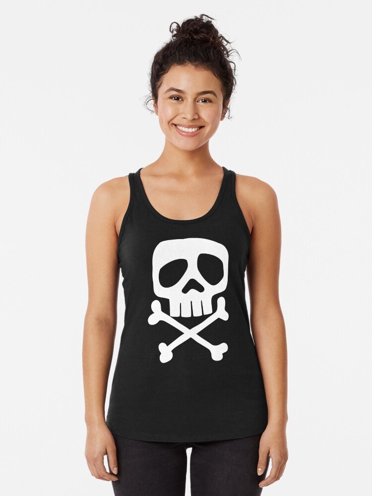 Old School Punk Rock Skull Racerback Tank Top