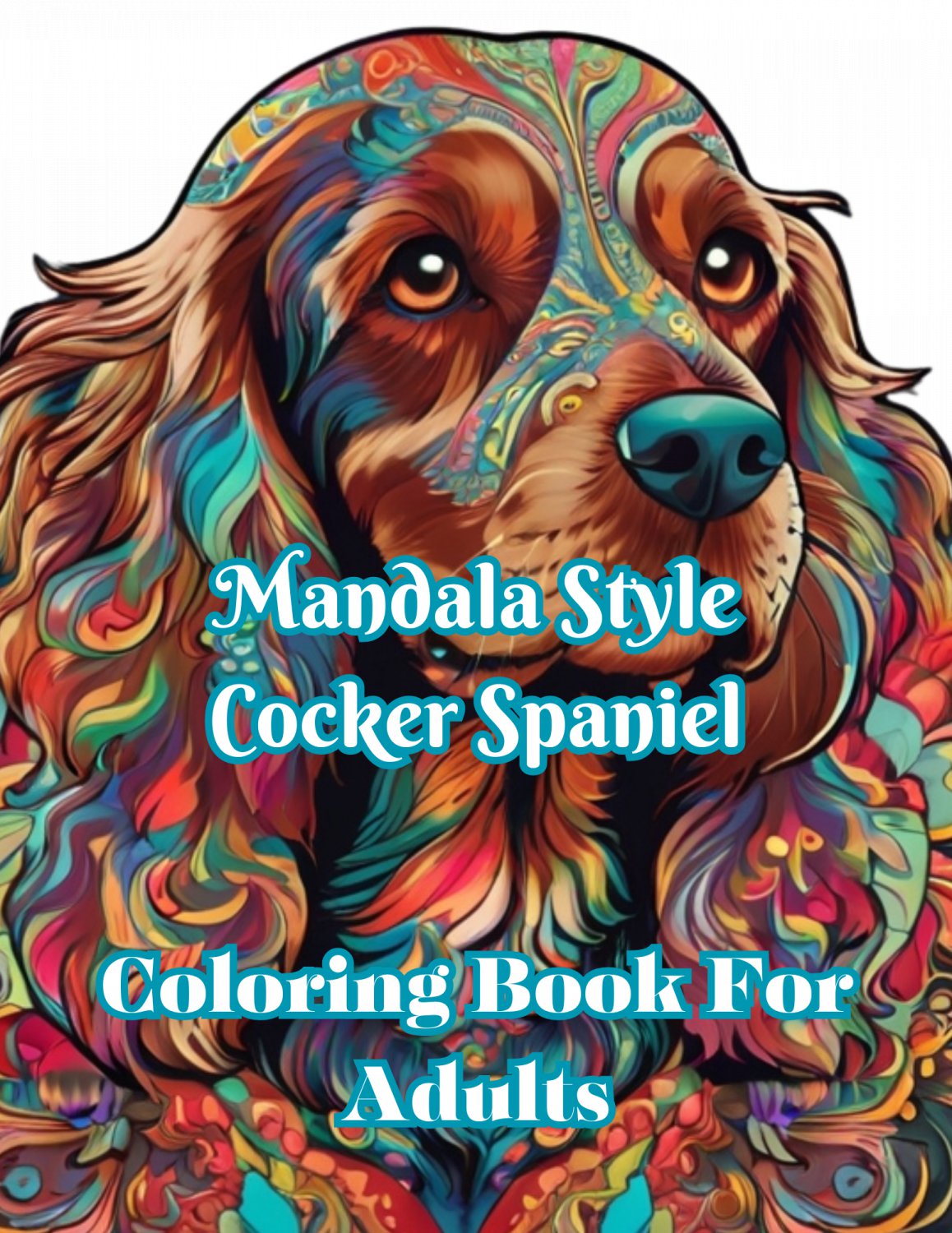 Mandala Style Cocker Spaniel Coloring Book For Adults