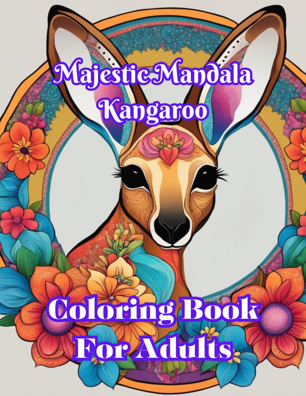 Majestic Mandala Kangaroo Coloring Book For Adults