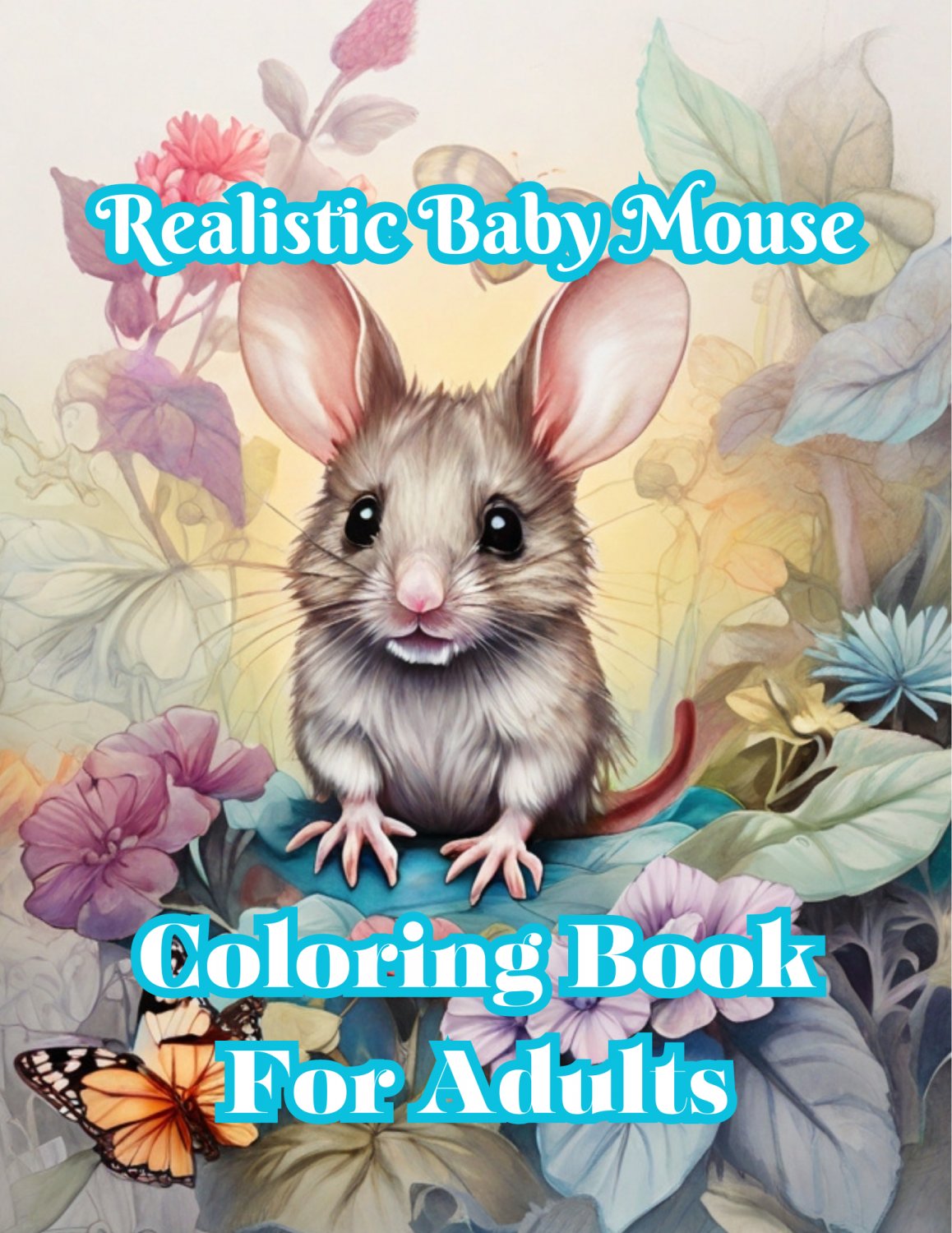 Realistic Baby Mouse Coloring Book For Adults