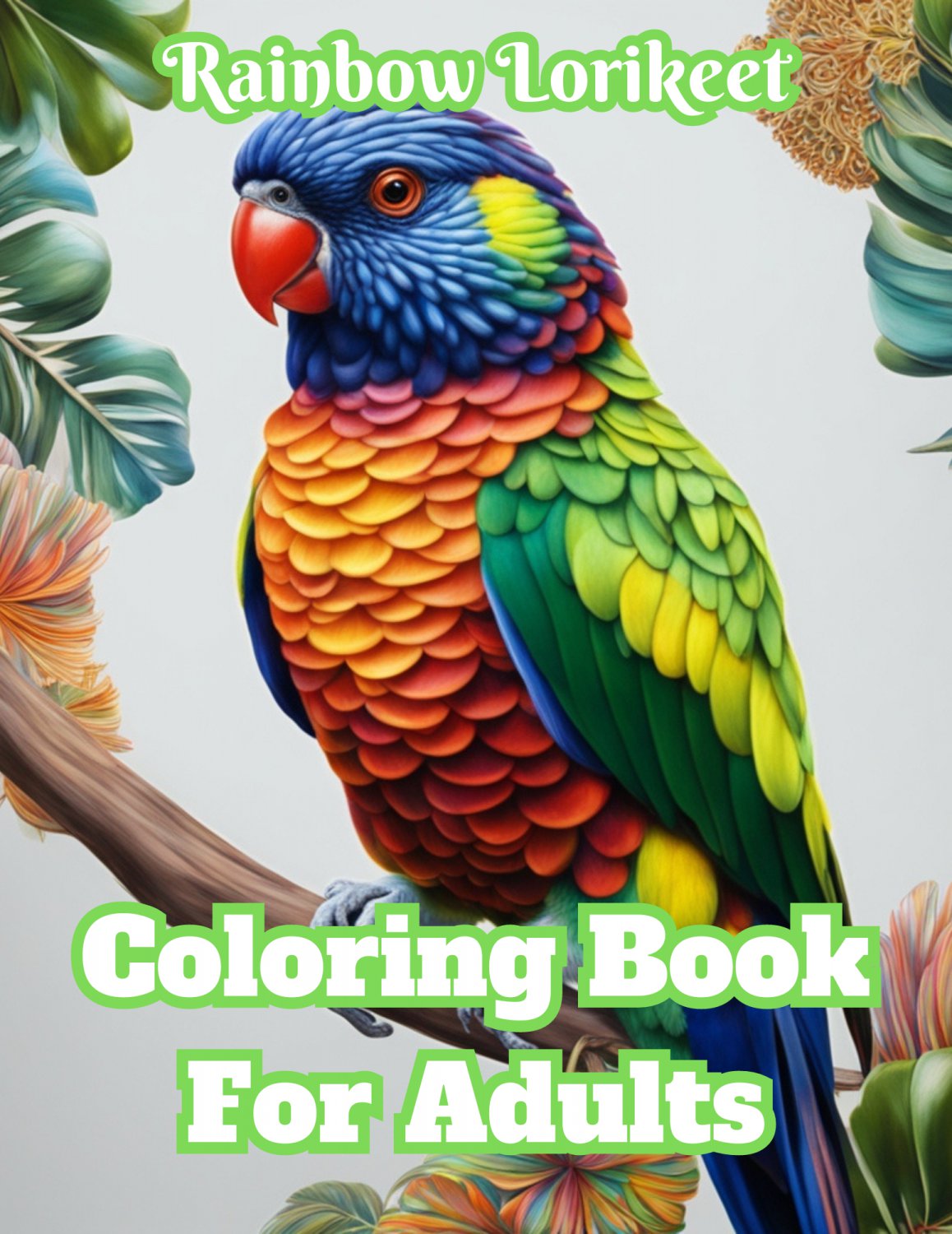 Rainbow Lorikeet Coloring Book For Adults