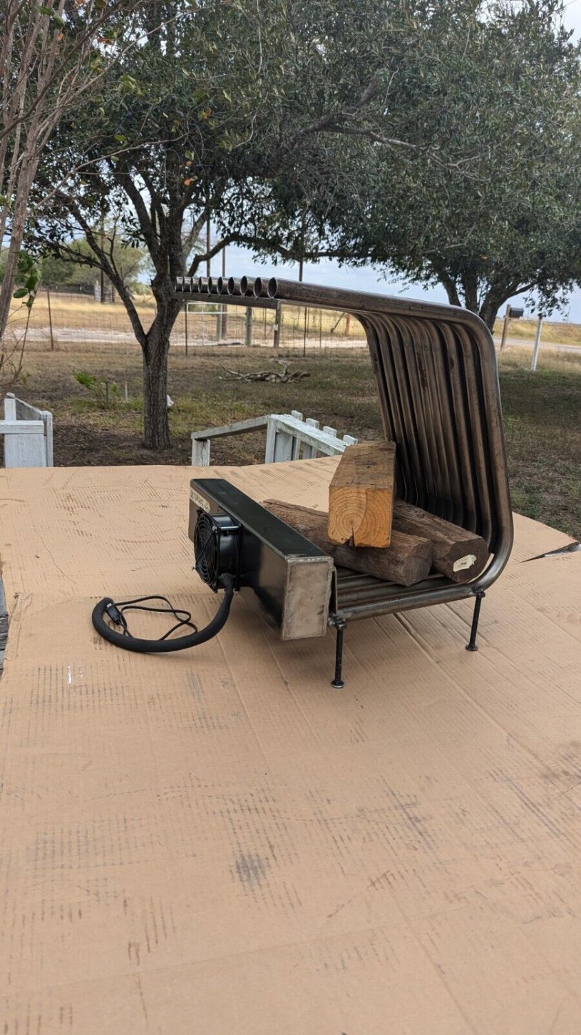 20TGR20TD+FF Fireplace Grate Heater Exchanger Log Burner Hot Air Tube ...