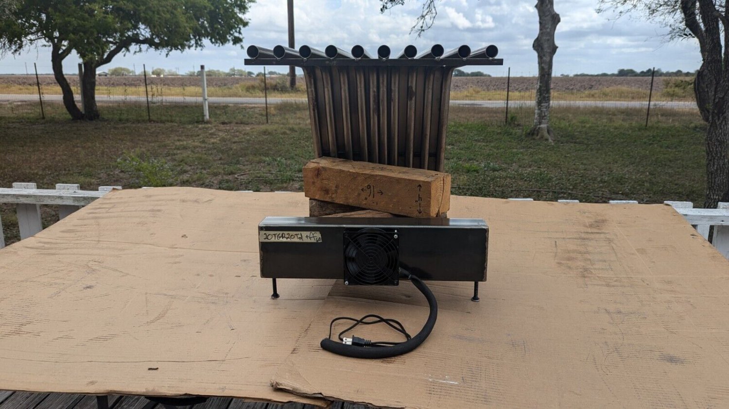 20TGR20TD+FF Fireplace Grate Heater Exchanger Log Burner Hot Air Tube ...