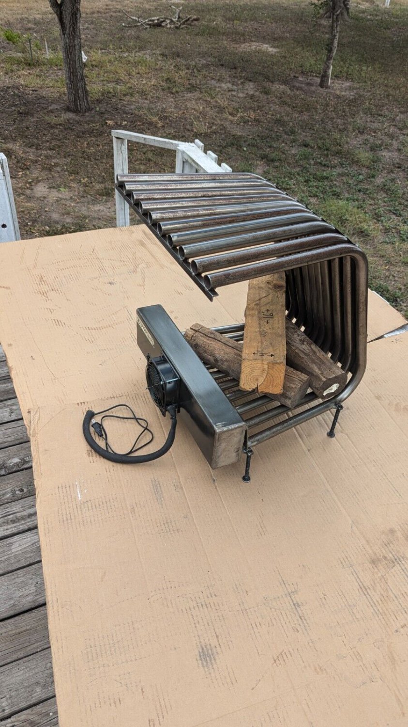 20TGR20TD+FF Fireplace Grate Heater Exchanger Log Burner Hot Air Tube ...