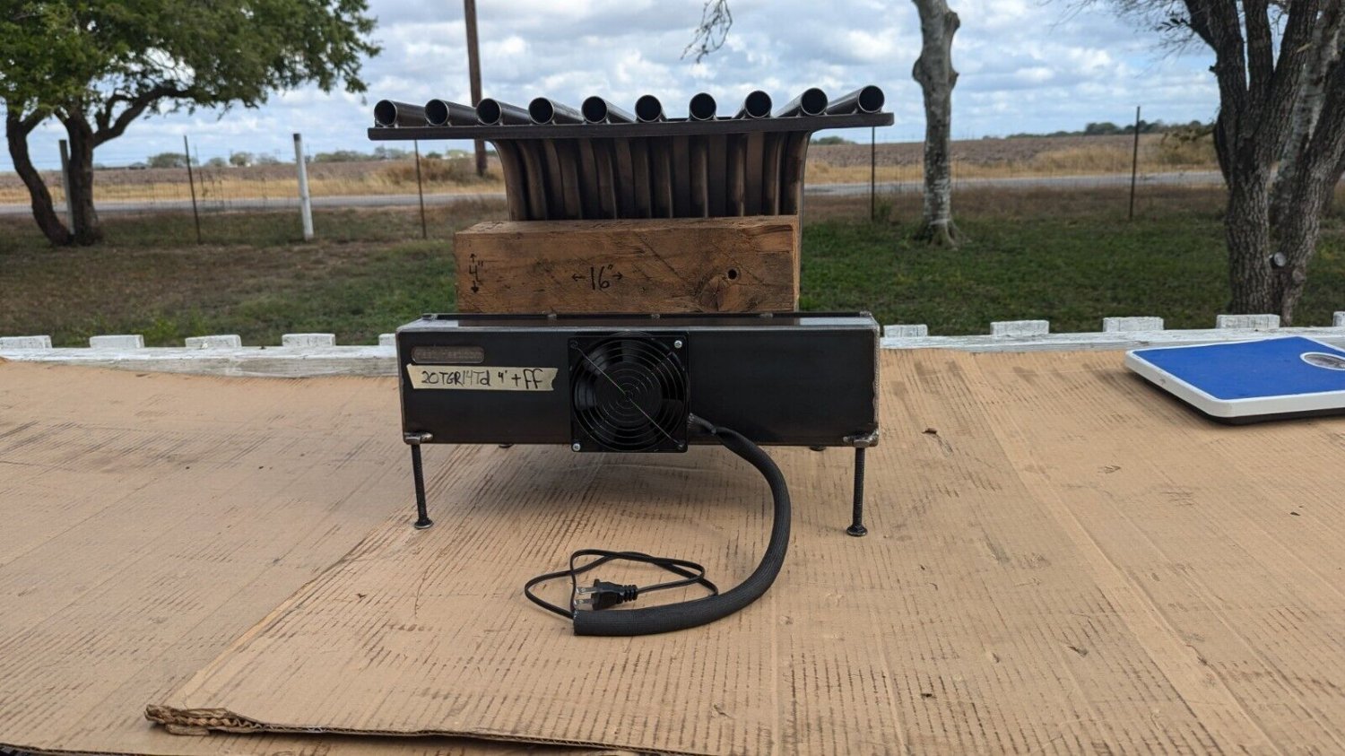 20TGR14TD +FF Fireplace Grate Heater Tube Log Rack Blower Heat ...