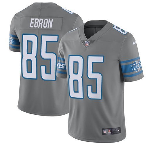 Detroit Lions #85 Eric Ebron Gray Stitched Limited Rush Jersey