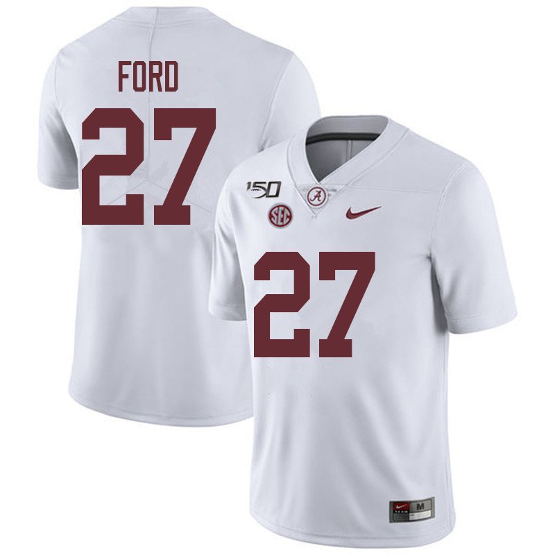 Alabama Crimson Tide Jerome Ford 150th Anniversary Jersey White