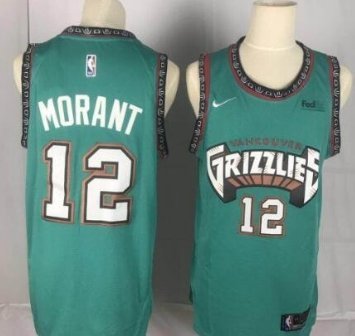 Memphis Grizzlies 12 Ja Morant Throwback Jersey Teal Green