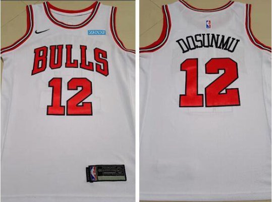 Chicago Bulls #12 Ayo Dosunmu Jersey White