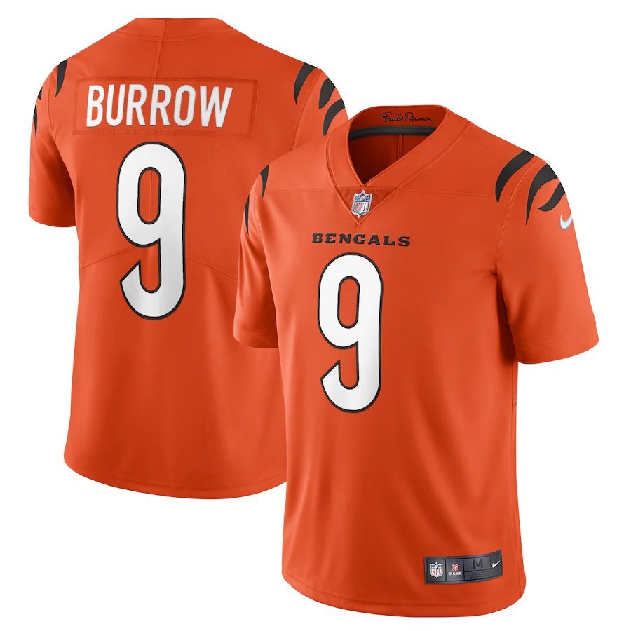 Men & Youth #9 Joe Burrow Cincinnati Bengals Color Rush Vapor Limited ...