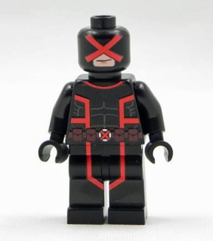1 Cyclops X-Men Black Outfit Superhero Minifigure Block Toys