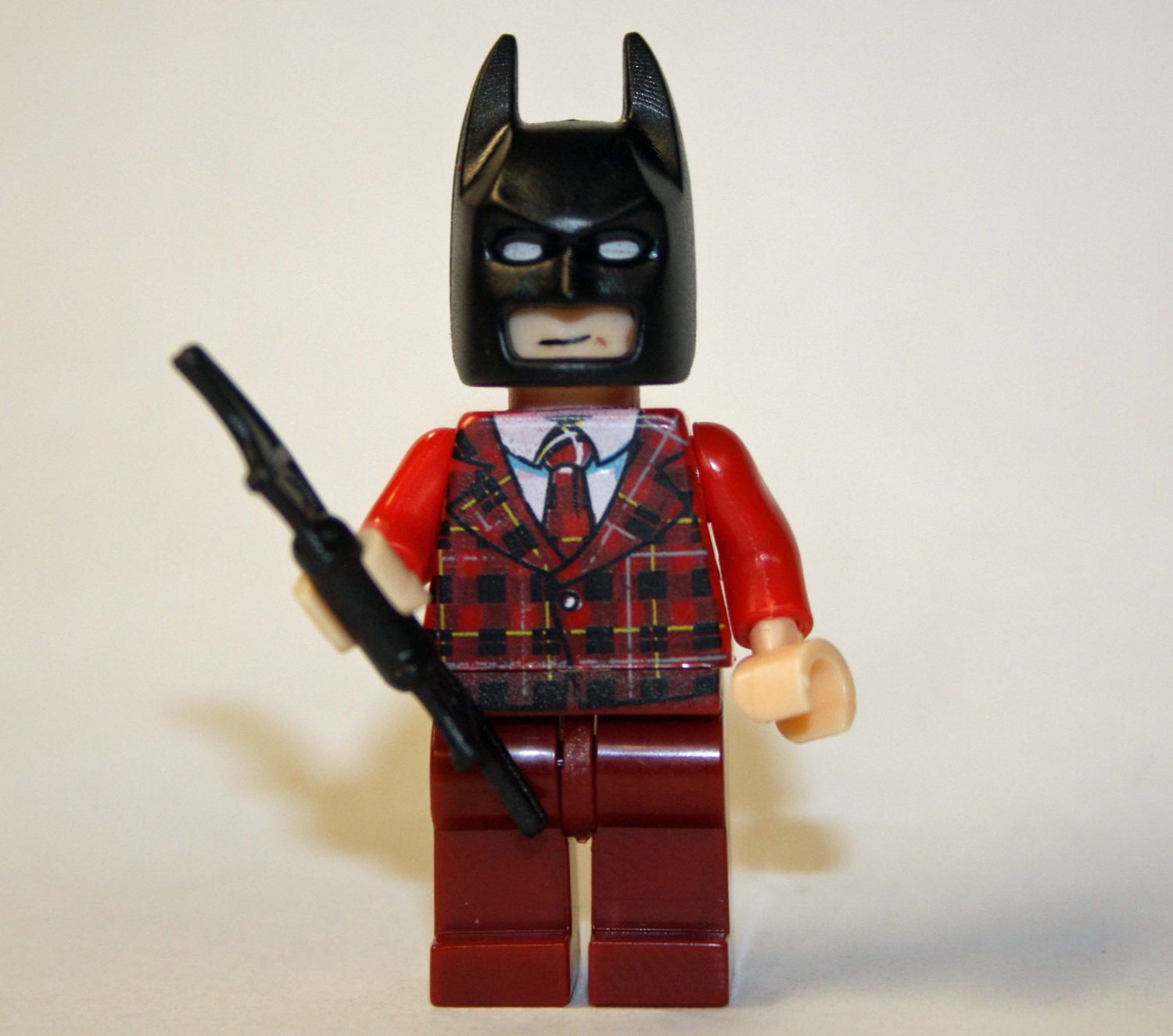 1 Batman Red Sweater Suit Superhero Minifigure Block Toys