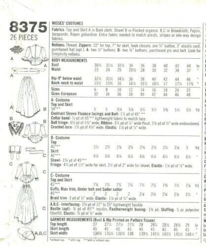 18 cut Victorian Edwardian Titanic Mary Poppins Sewing pattern ...