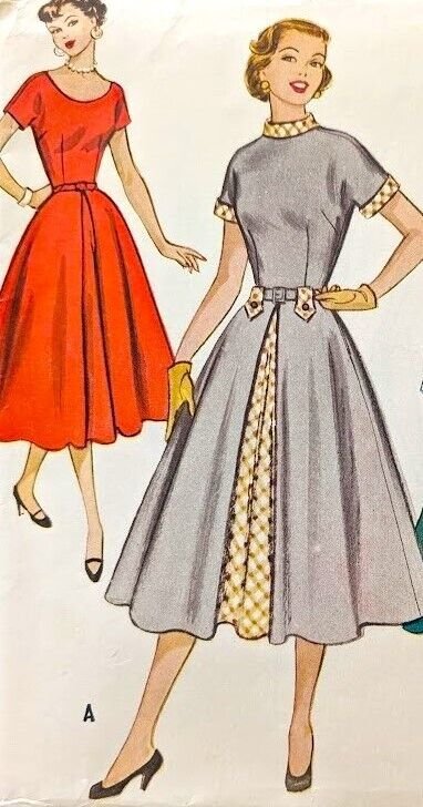 Rockabilly! 15/33 Complete 1953 Vintage Sewing Pattern McCalls 9614 Dress