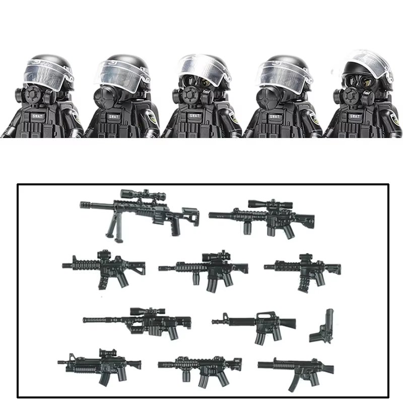 China Special Forces City Police Soldier SWAT Figures Building Blocks ...
