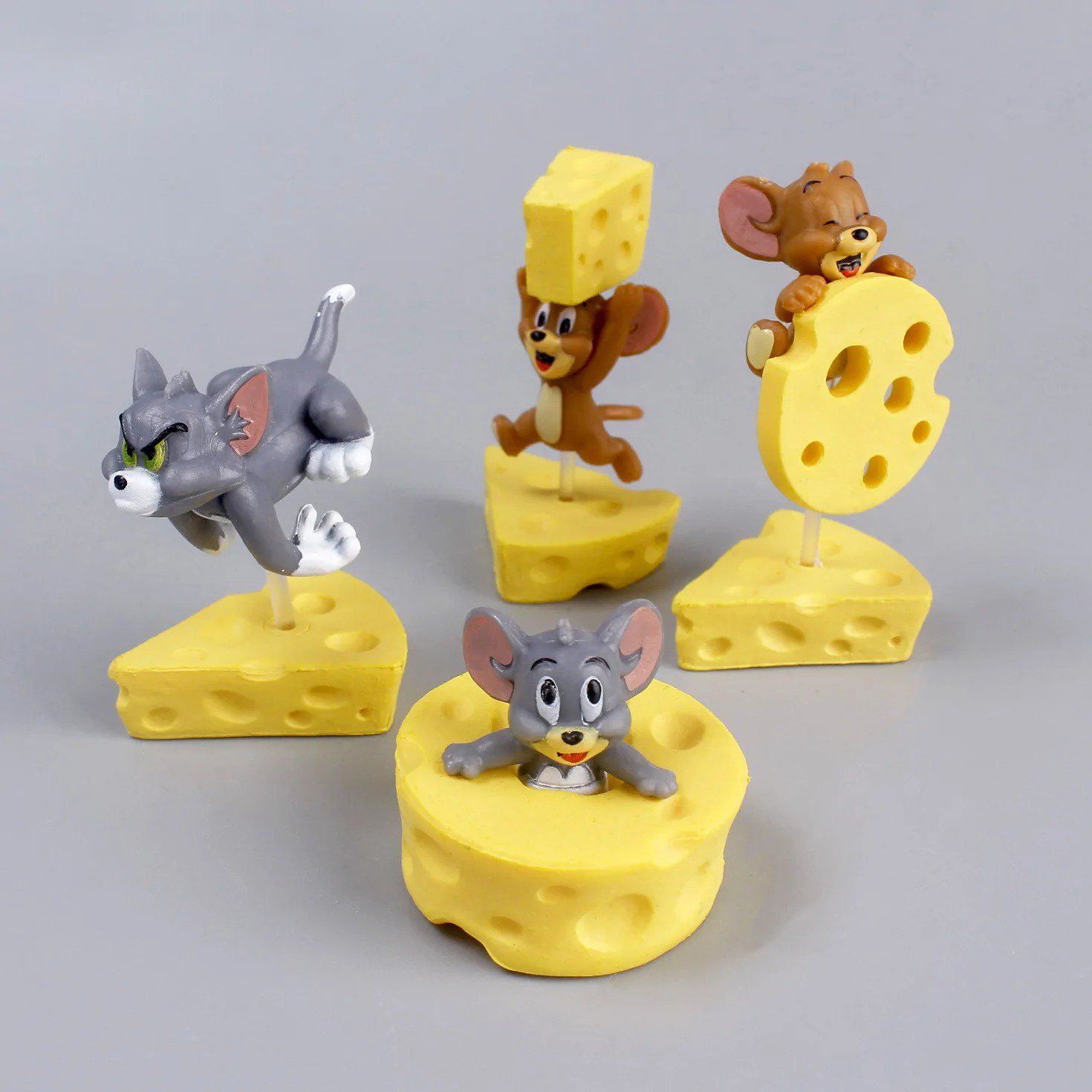 Tom Cat&Jerry Mouse PVC Statue Action Figure Anime Collection 4pcs
