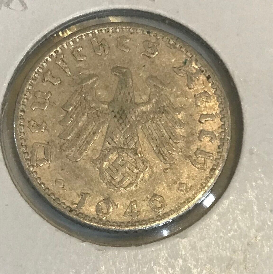 1940 A Nazi Germany 50 pfennig Eagle/Swastika