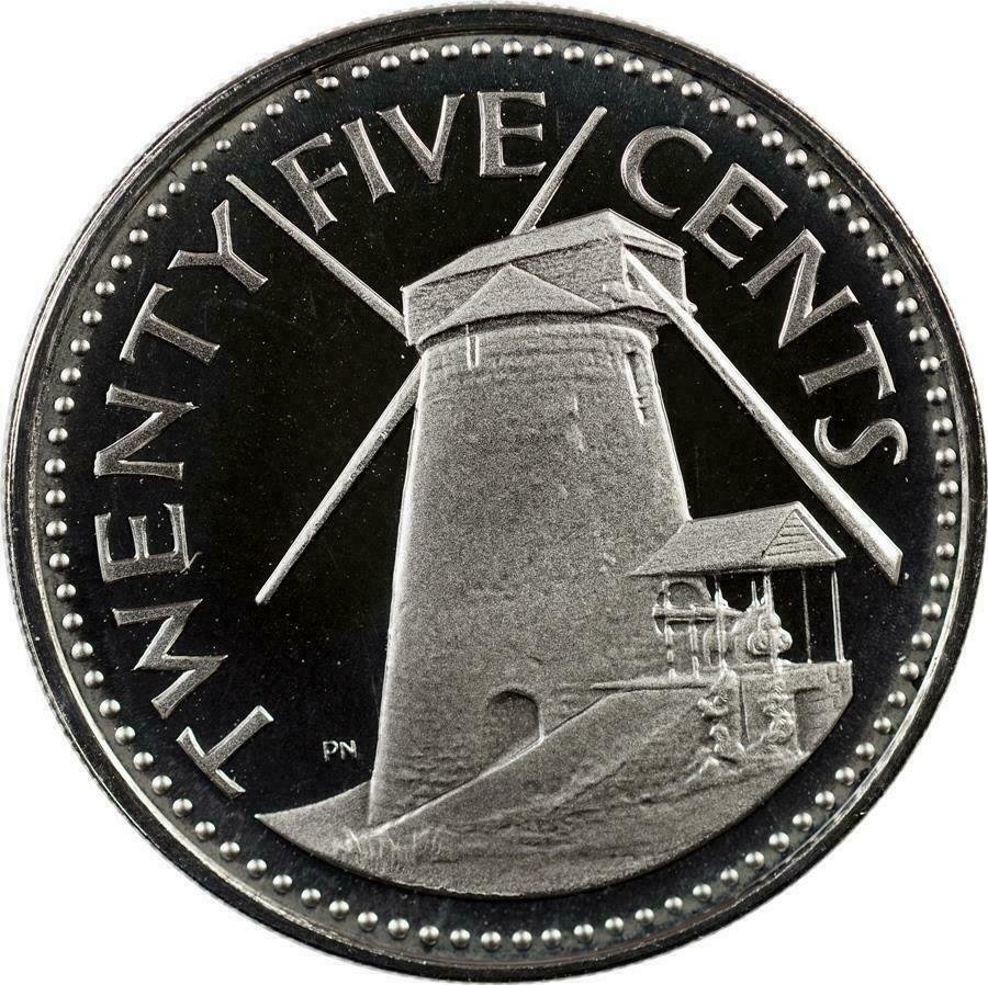 1978 Barbados Proof 25 C Morgan Lewis Windmill