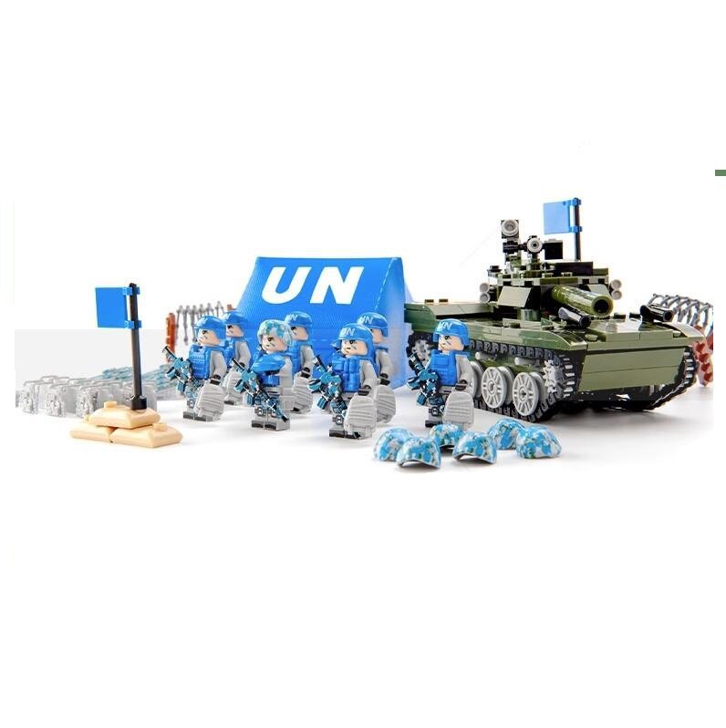 United Nations Peacekeeping Tank base UN 2023 Minifigures Block Toys