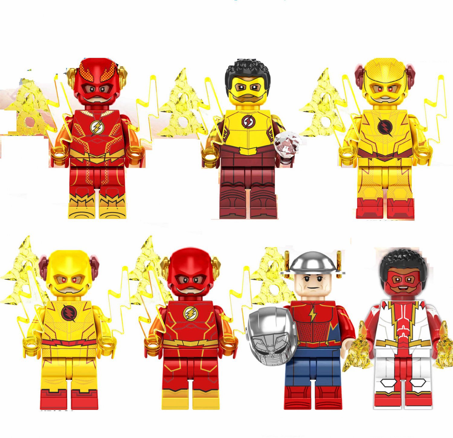 7pcs New The Flash Wally West The Flash Set Minifigures Block Toys