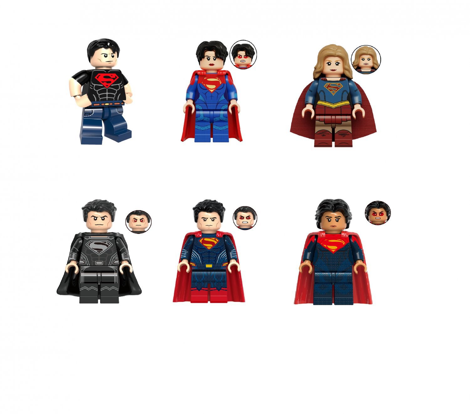 Superboy Supergirl Superman Justice League Set Minifigures Block Toys