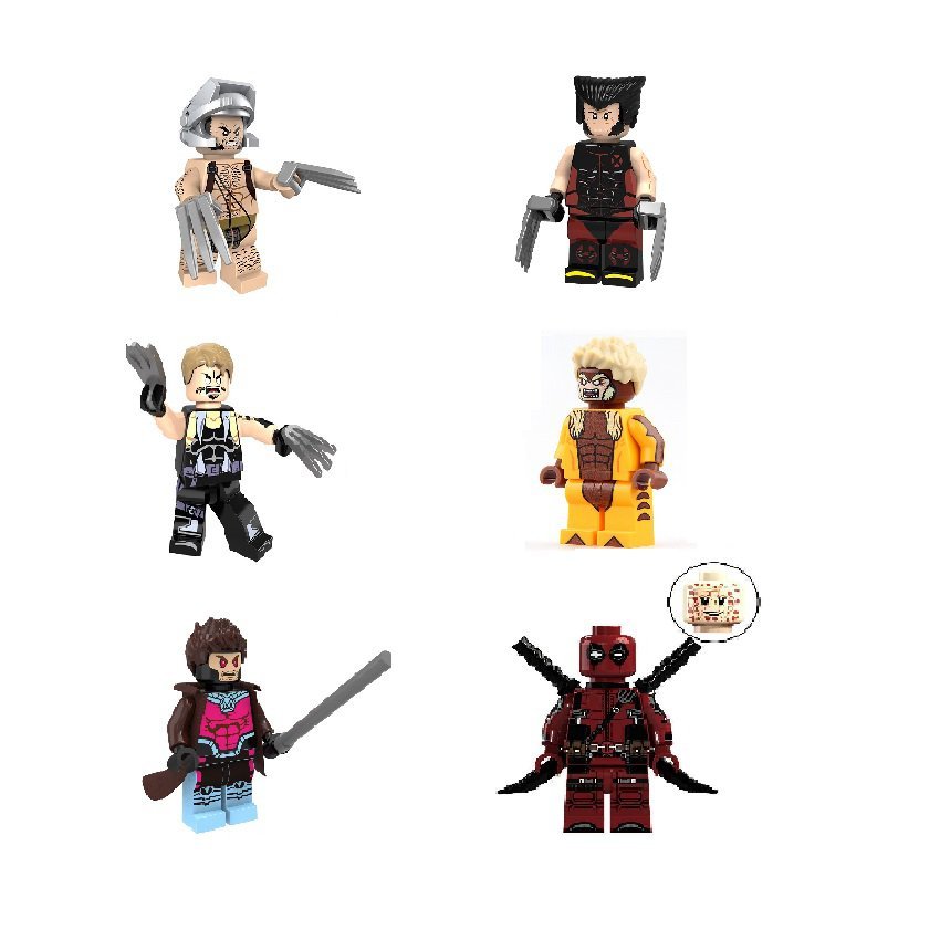 Wolverine Sabretooth Gambit Deadpool Wolverine 2023 Minifigures Block Toys