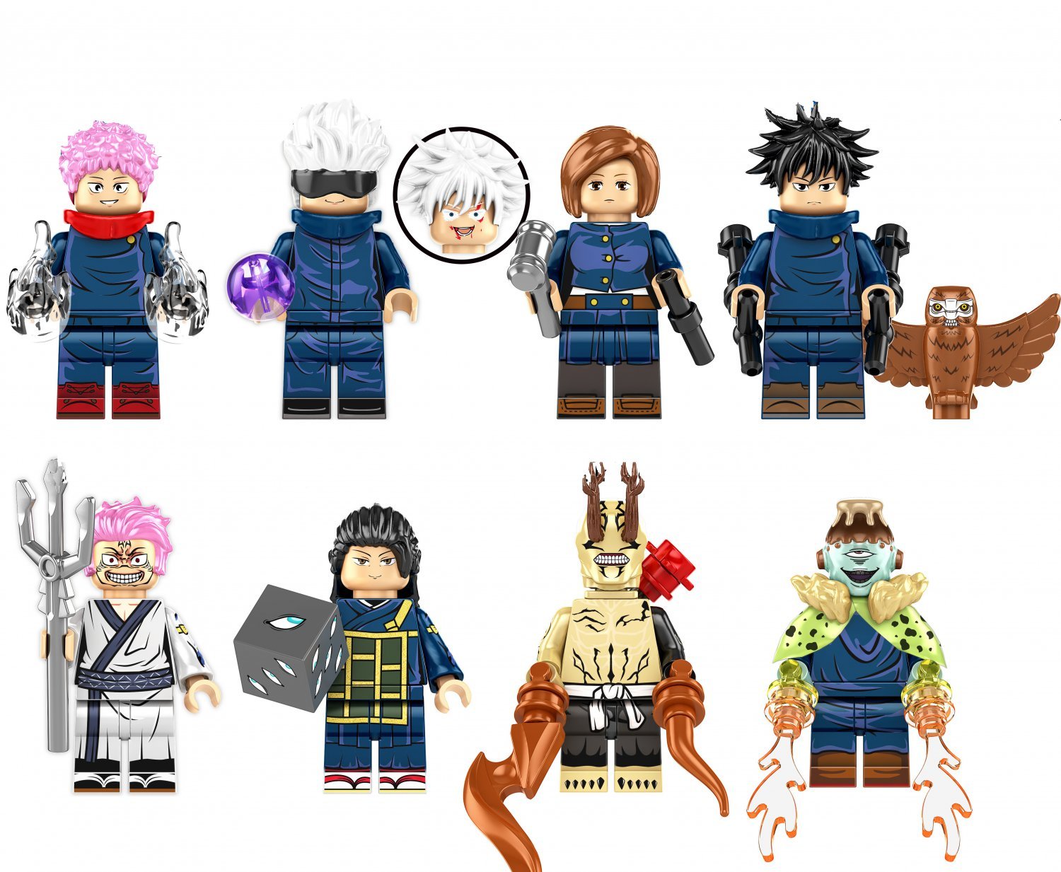 Jujutsu Kaisen Character Japan Cartoon Set Minifigures Block Toys
