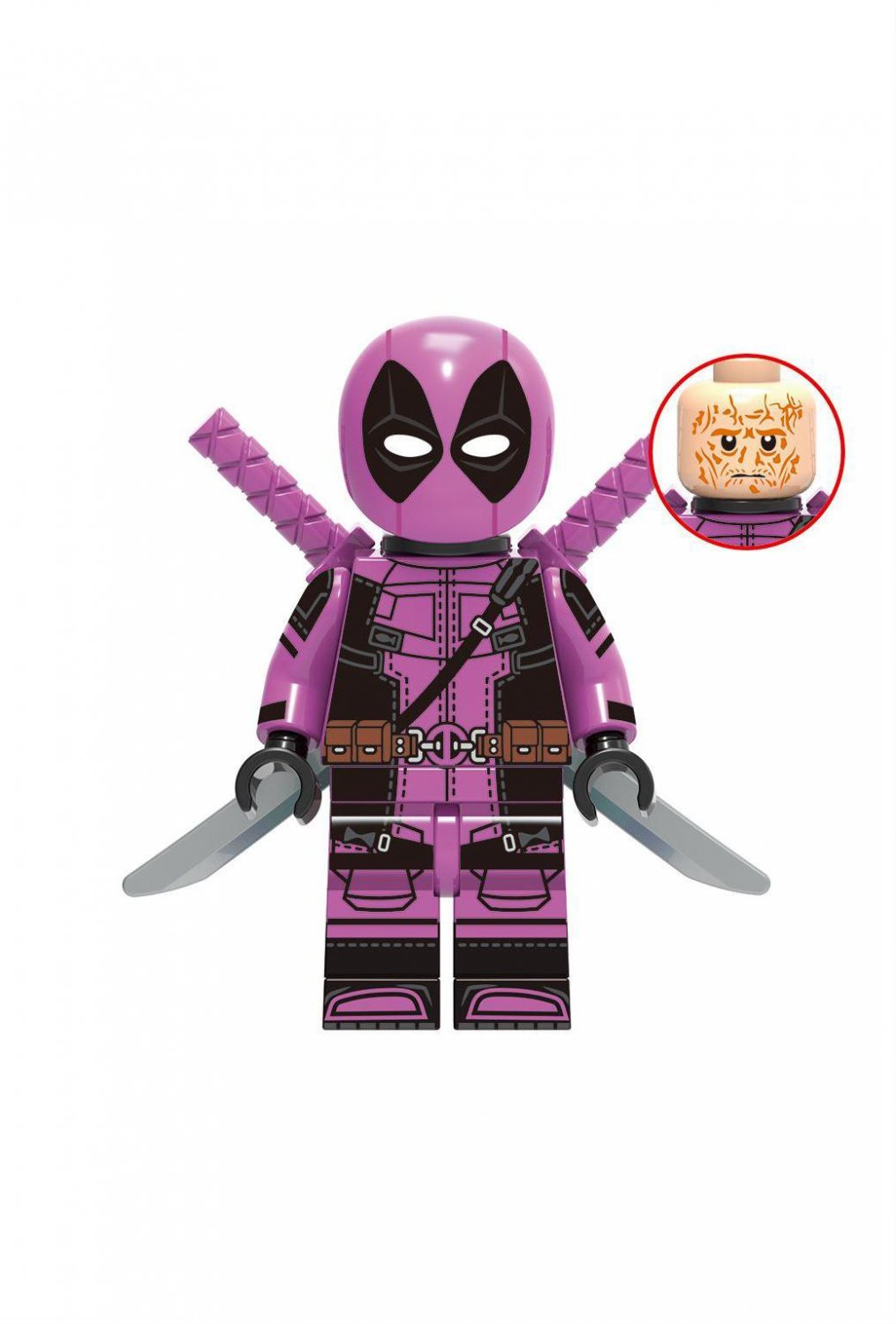 Pink Deadpool Deadpool Minifigures Block Toys