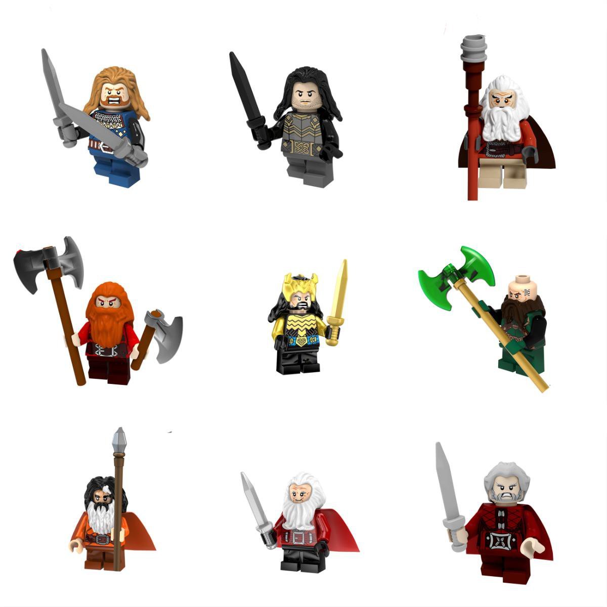 The Hobbit Thorin Oakenshield Dwarf team movie Sets Minifigures Block Toys