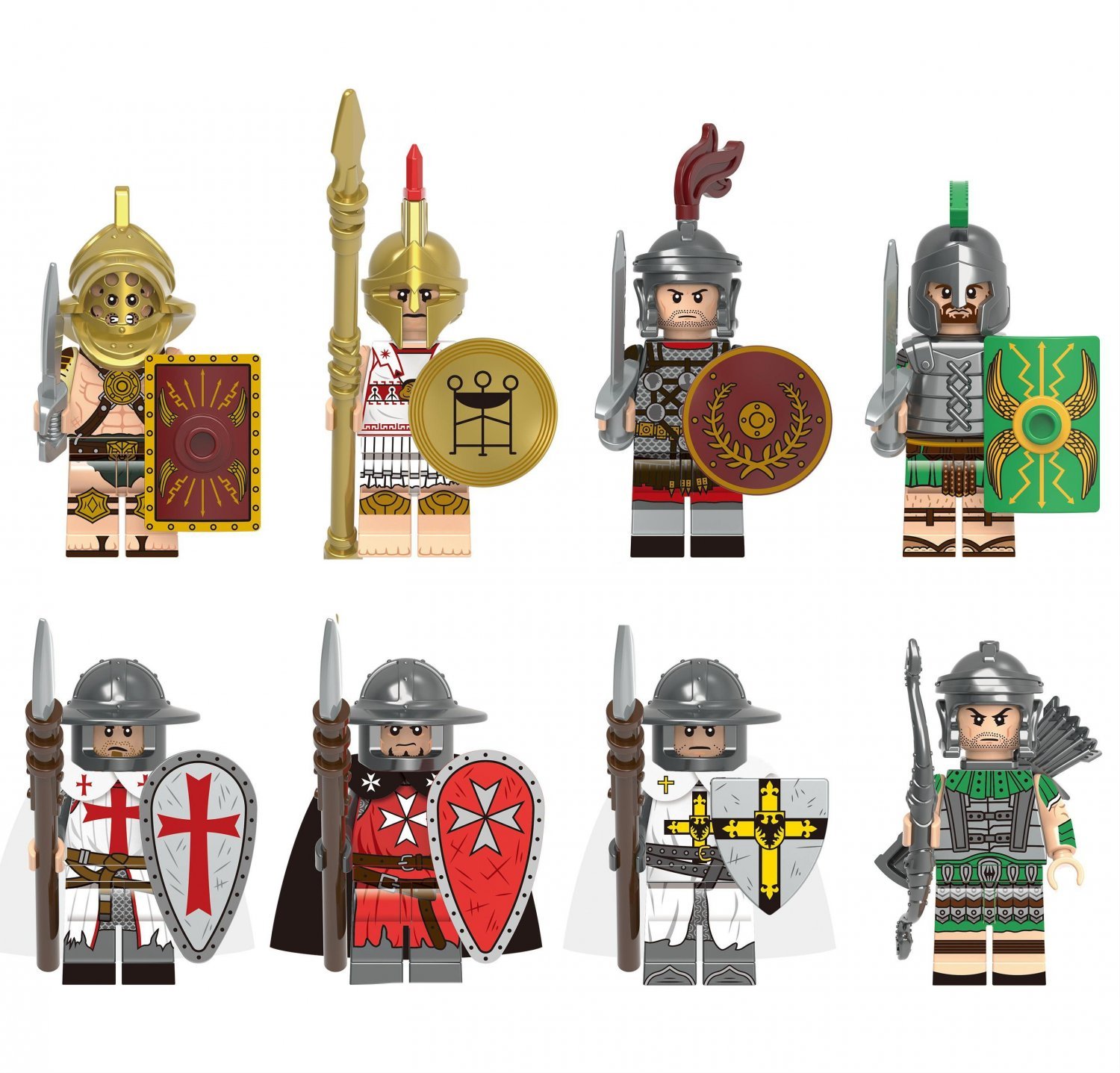 Greece Hoplite Roman Archer Hospital Knight Medieval Knights Set ...