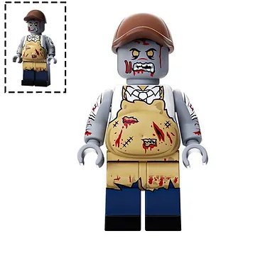 Fat Zombie Horror Movie Halloween Minifigure Block Toys