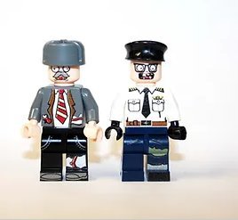 Zombie A Security Guard and Businessman Horror Movie Minifigure Block Toys