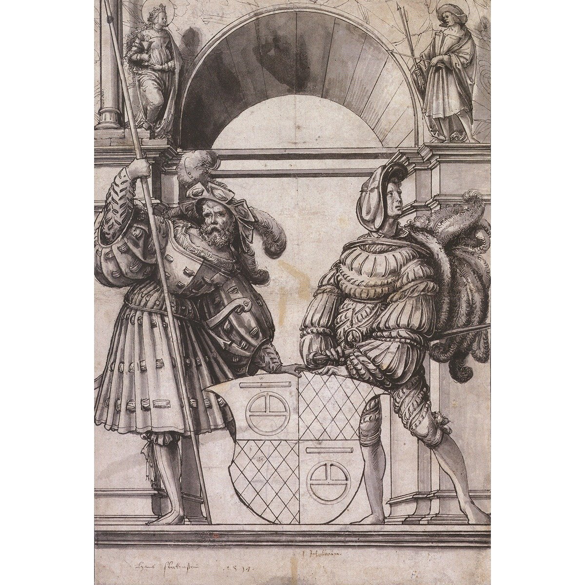 Design for a Stained Glass Window for Hans Fleckenstein. 1517 - 30x40 ...