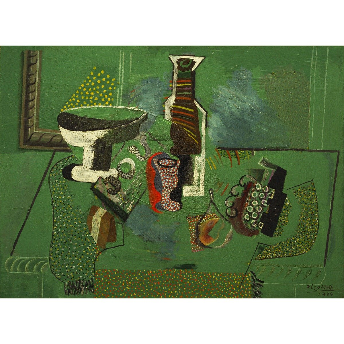 Pablo Picasso - Green Still Life - 30x40 Inch Rolled Canvas Wall Art Print