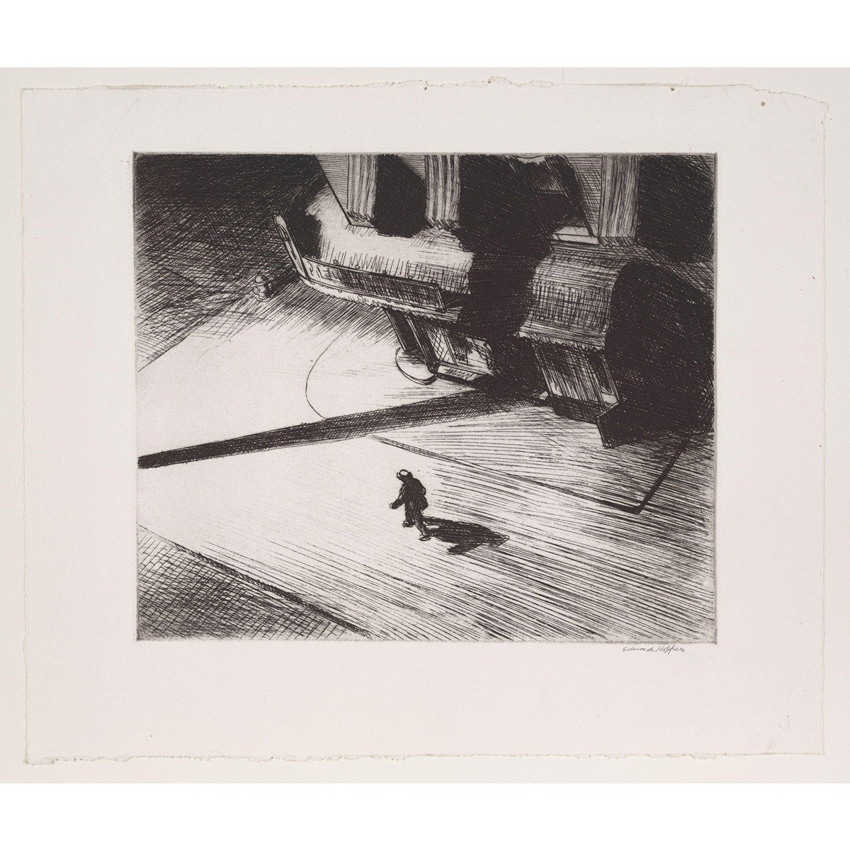 Edward Hopper - Night Shadows from Six American Etchings - 24x18 Inch ...