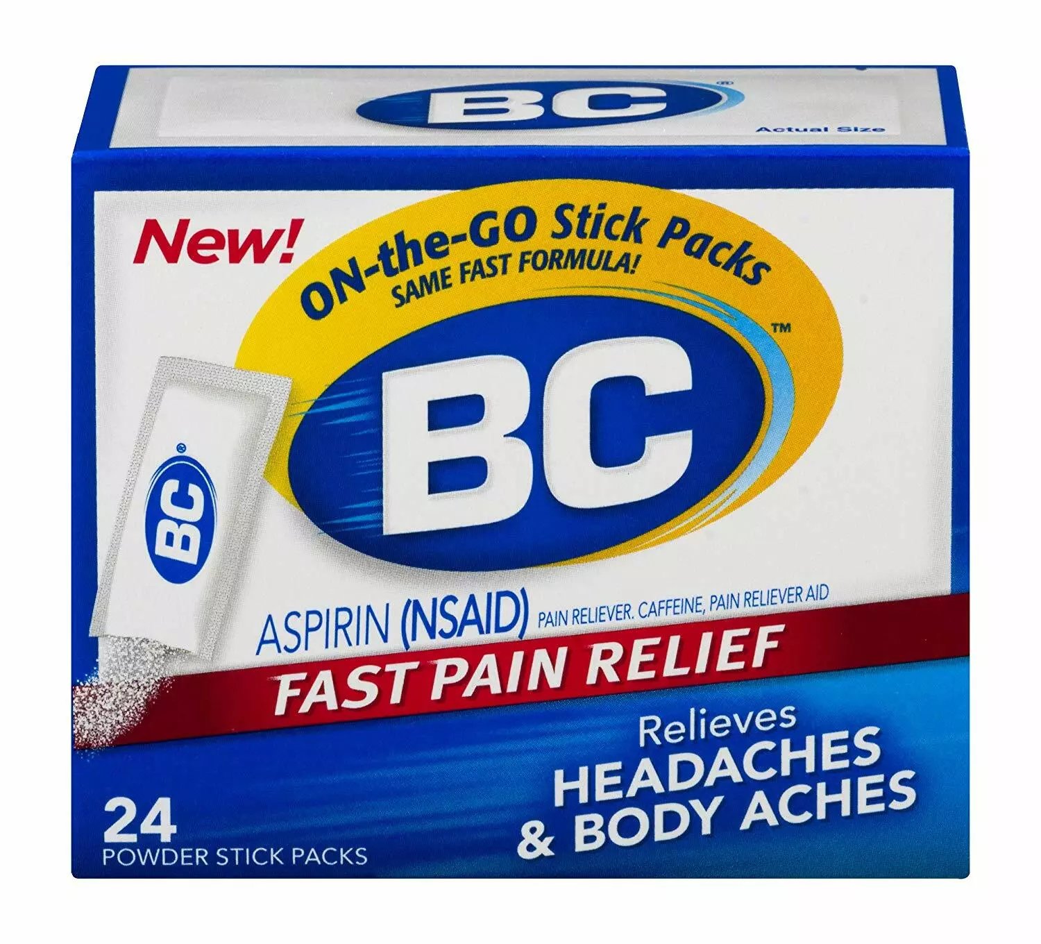 BC HEADACHE POWDER 24 Count Box BLUE