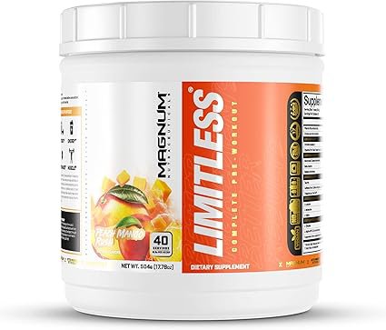 LIMITLESS Magnum 504g - Muscle Workout Powder, Sport Pre Workout