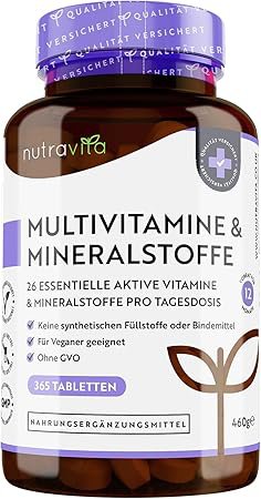 Multivitamins & Minerals, 365 Vegan Multivitamin Tablets, Supply for 1 Year