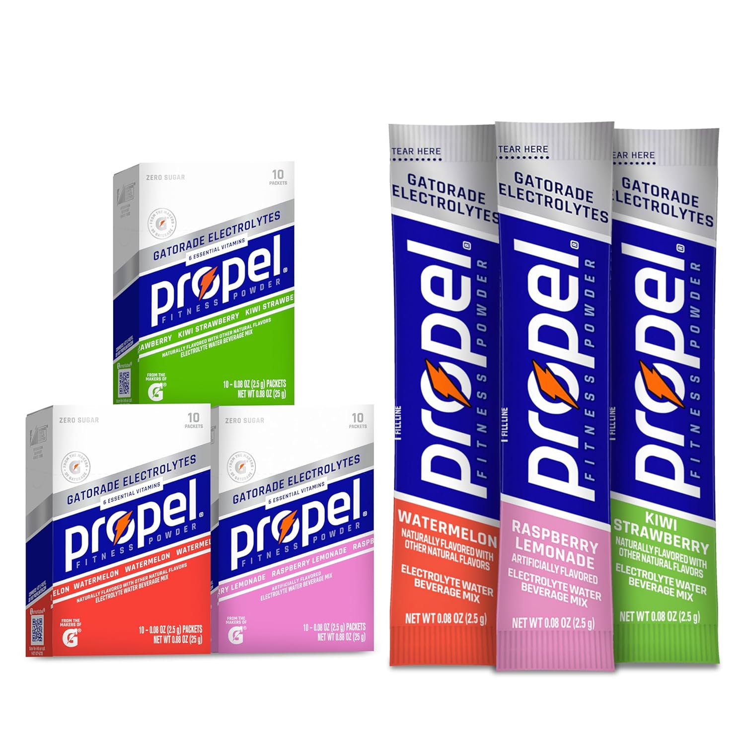 Propel Electrolyte Enhanced Water Drink Mix Powder Packets, Kiwi Strawberry
