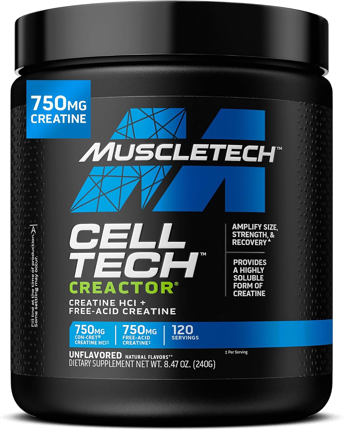 MuscleTech Cell-Tech Creactor Creatine HCl Powder,Post Workout Muscle