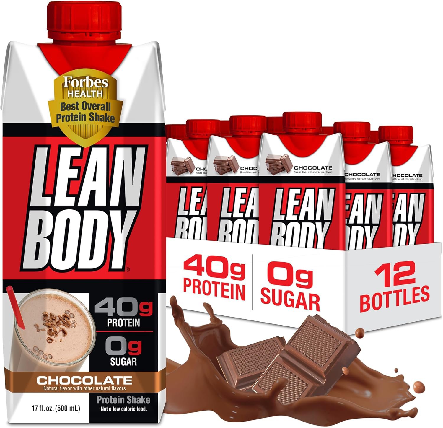 Lean Body Ready-to-Drink Chocolate Protein Shake, 40g Protein, Whey Blend