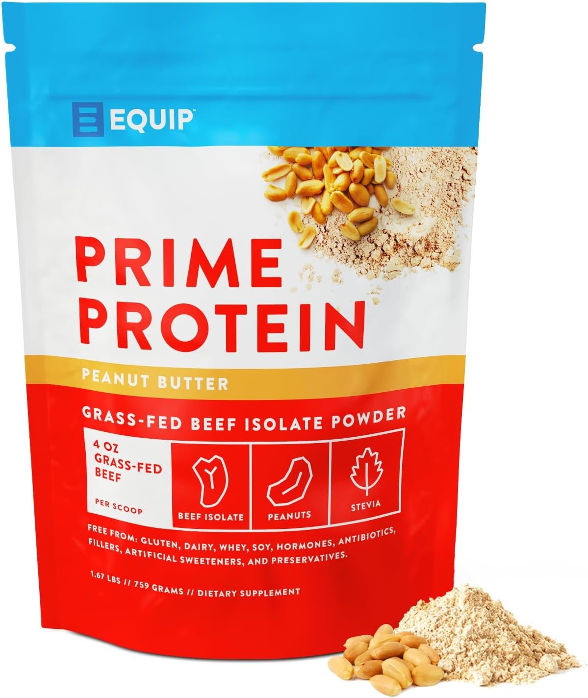 Equip Foods Prime Protein Powder | Clean, Grass Fed Beef Protein Powder