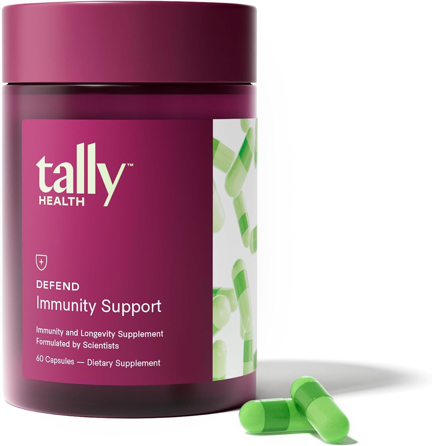 Tally Health Defend - Immune Support & Longevity Supplement, Vegan, Non ...