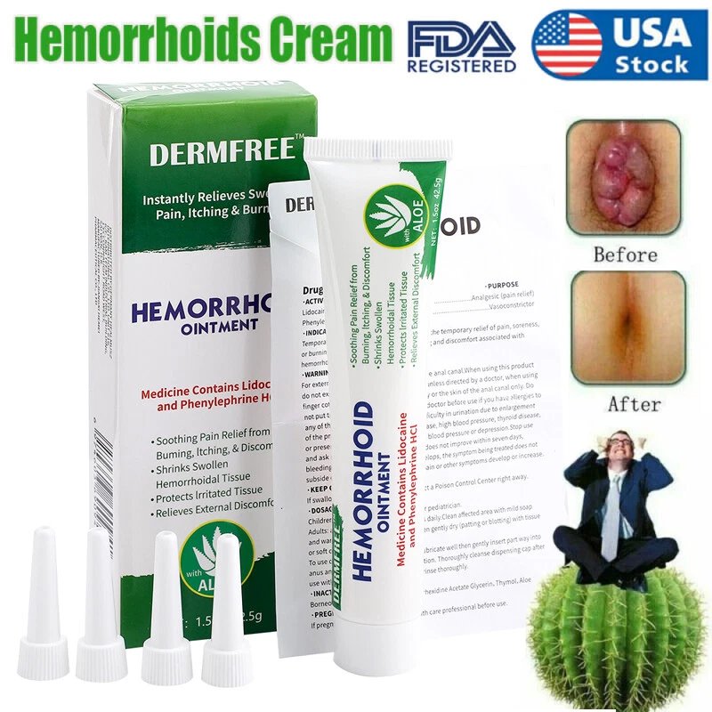 Hemorrhoids Remove Ointment Herbal Cream Fast Relief Piles Pain Reduce ...